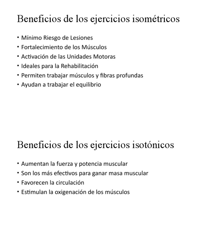 Beneficios de Los Ejercicios Isométricos | PDF | Salud y bienestar