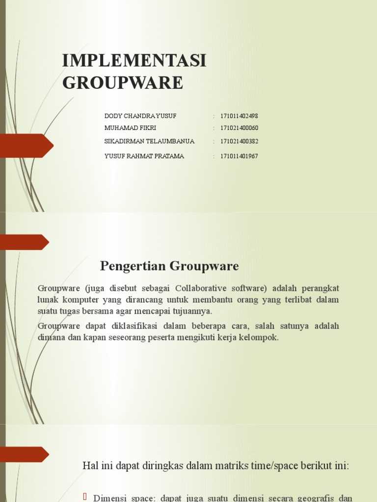 Implementasi Groupware | PDF