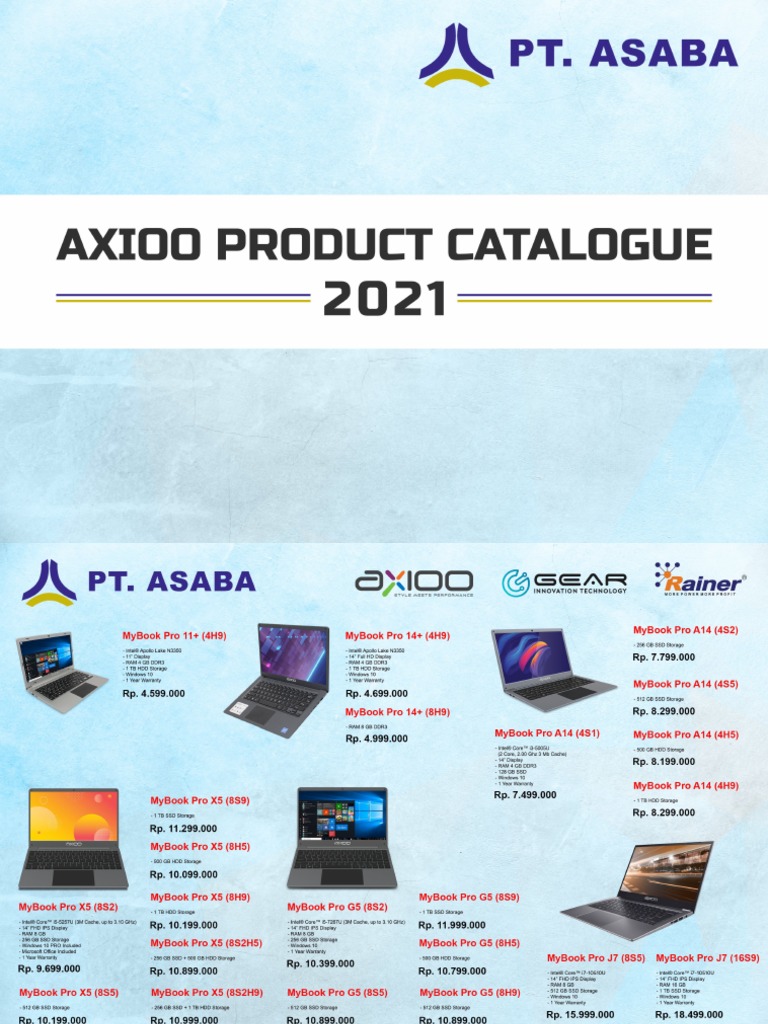Axioo Product Catalogue 2021 | PDF