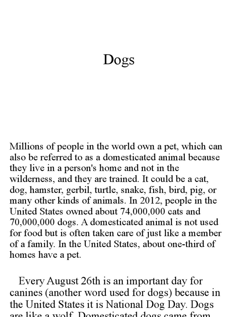 Understanding Dogs as Pets | PDF | Dogs | Pet