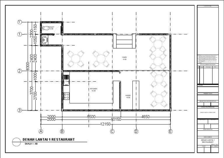 Denah Lantai 1 Restaurant | PDF