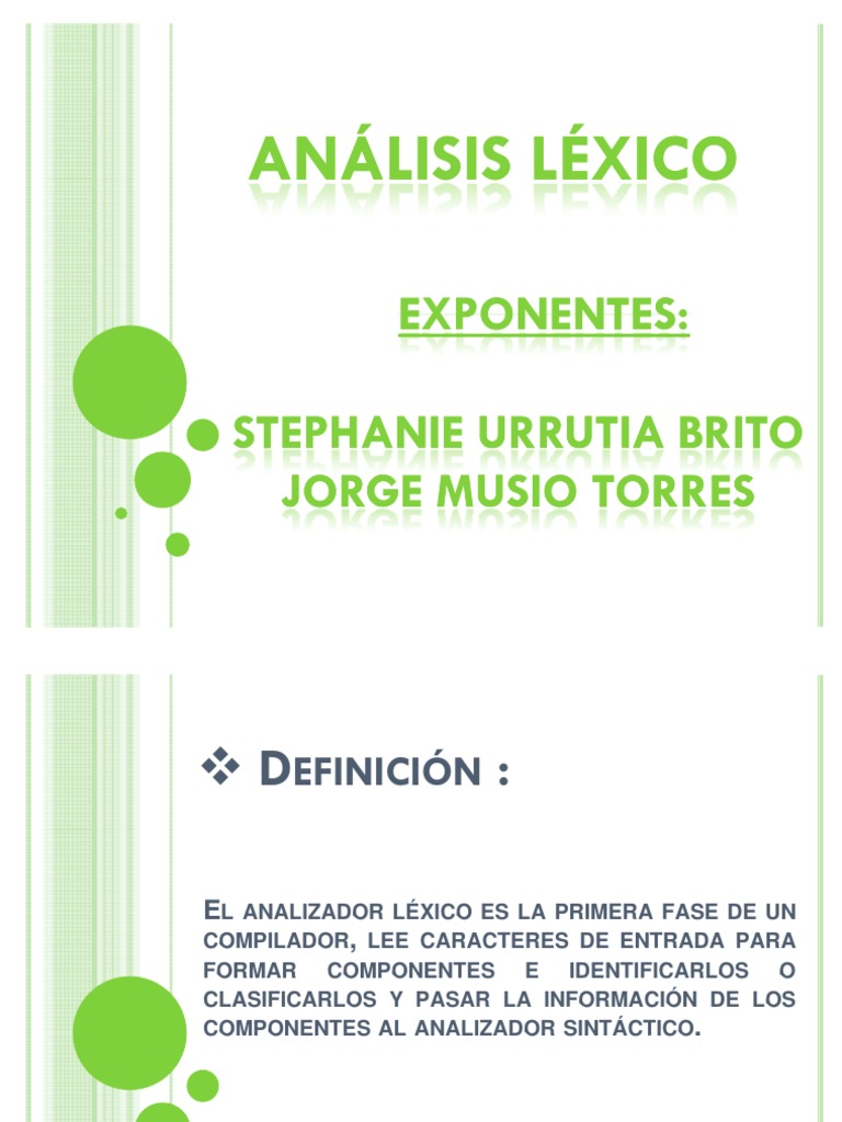 Analisis Lexico | PDF | Compilador | Ingeniería de software