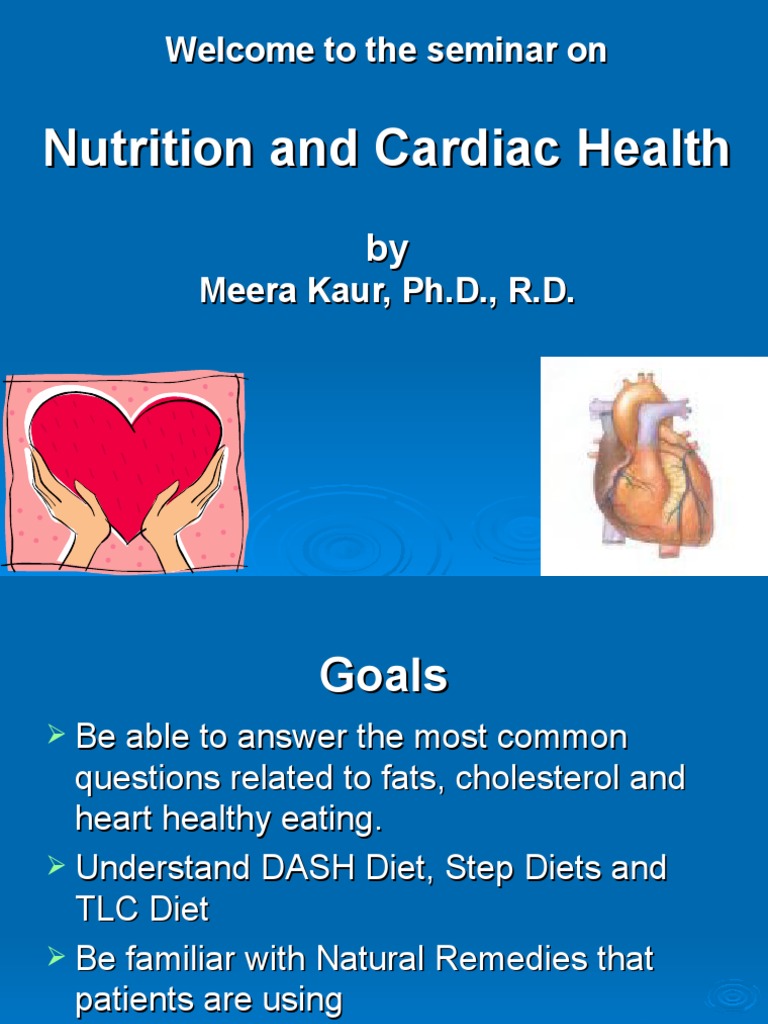 Nutrition and Cardiac Health | PDF | Fat | Dash Diet