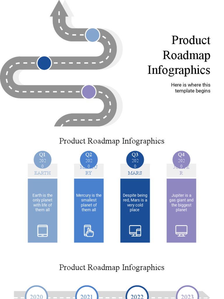 Product Roadmap Infographics by Slidesgo | PDF | Planets | Solar System