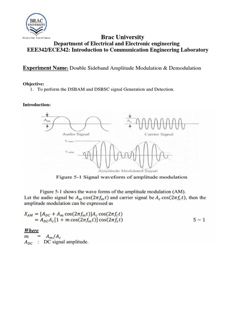 LabSheet DSBAM and DSBSC 2 | PDF | Modulation | Spectral Density