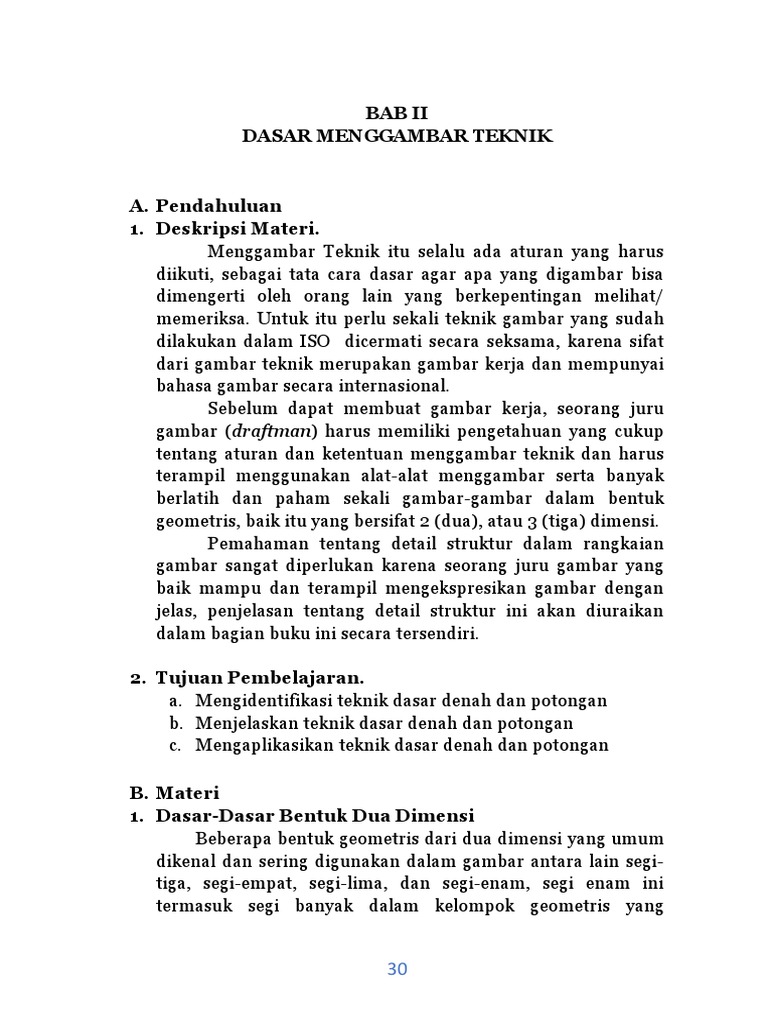 Bab 2 Ok Dasar Menggambar Teknik | PDF