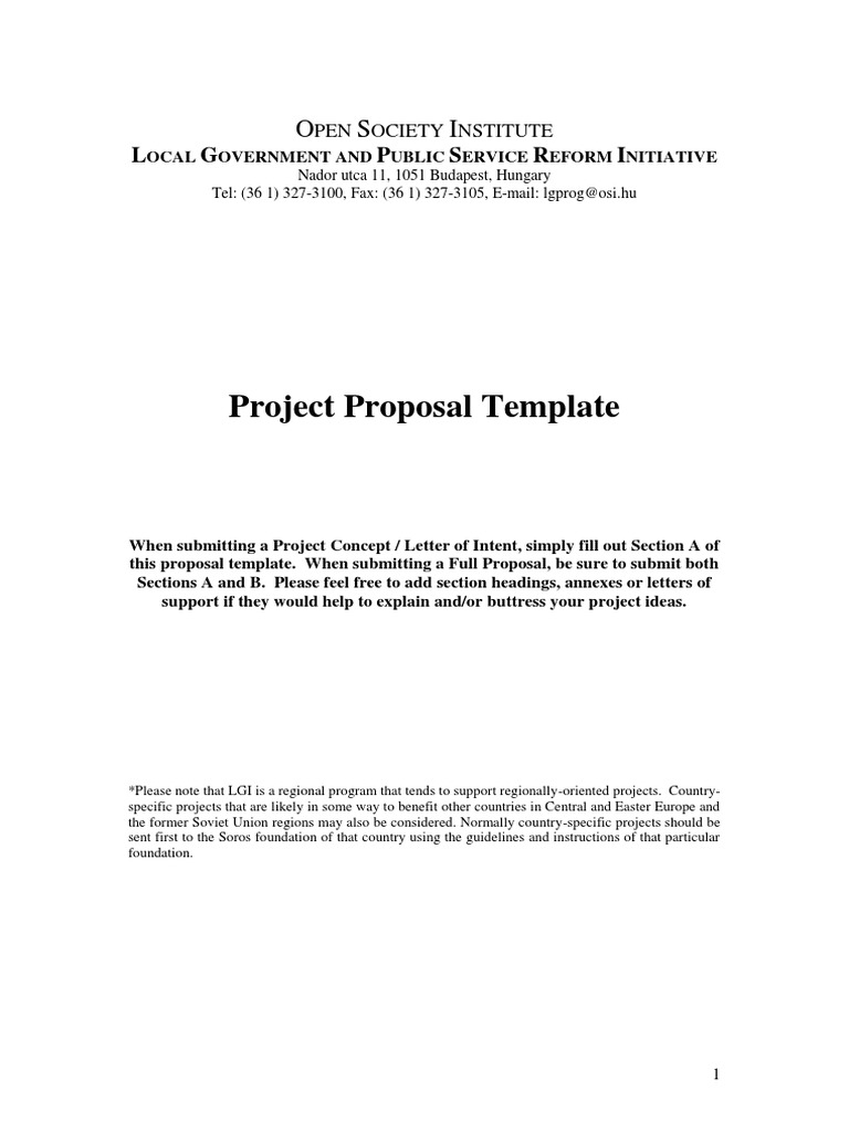 Project Proposal Template | PDF | European Union | Social Exclusion