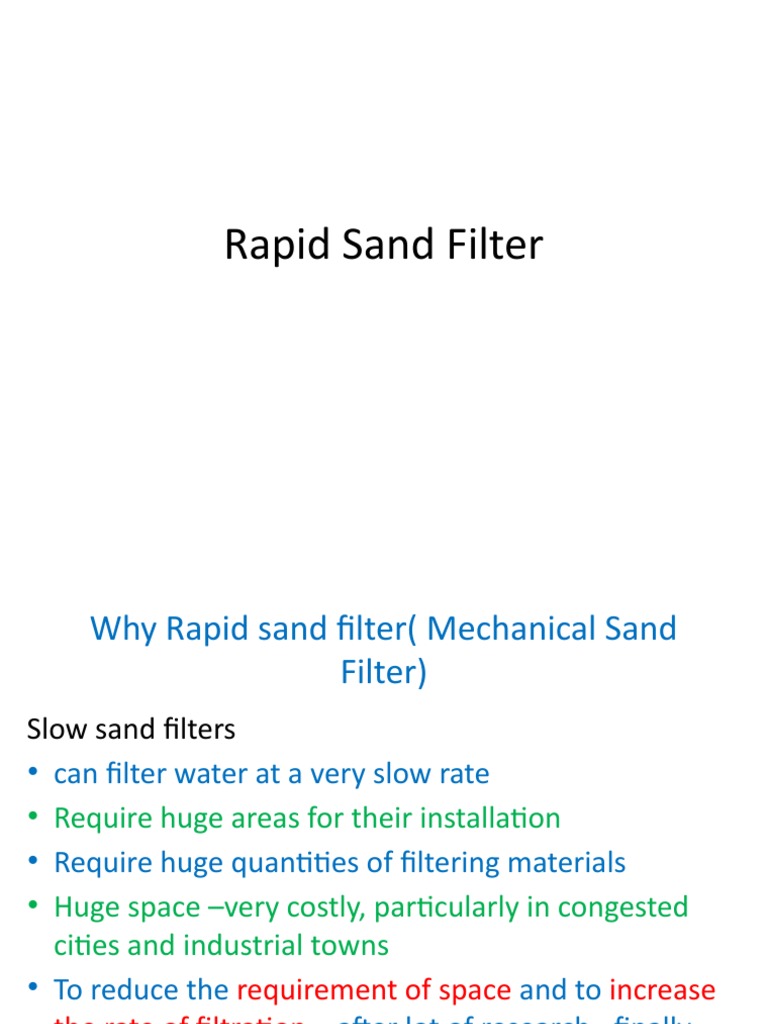 Rapid Sand Filter | PDF | Filtration | Chemical Engineering
