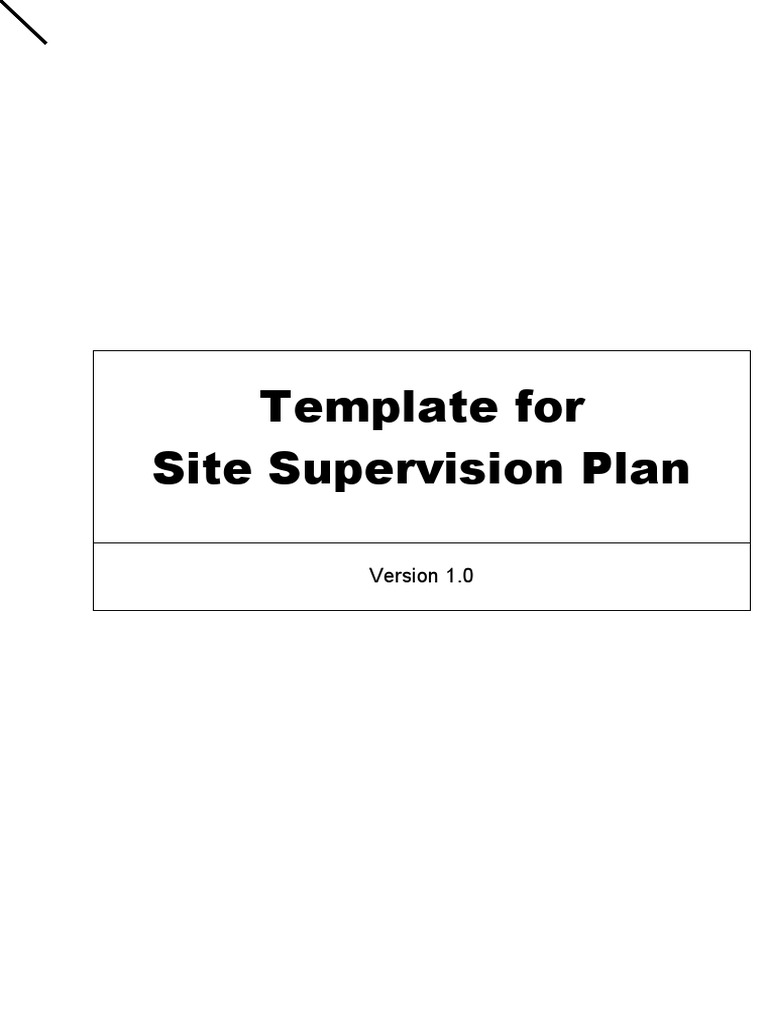 Template For Site Supervision Plan | PDF | Deep Foundation | Concrete