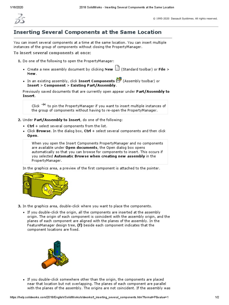 Insert Multiple Components in SolidWorks | PDF | System Software ...
