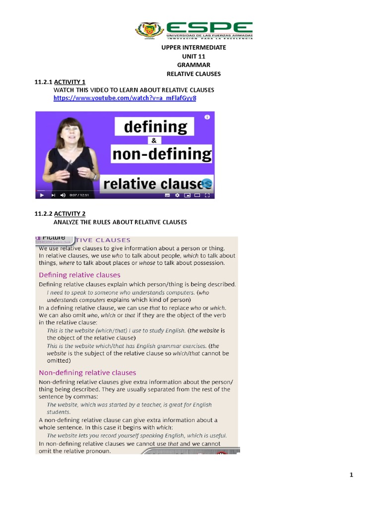 Mar 24 Grammar Relative Clauses | PDF | Linguistic Typology | Language Mechanics