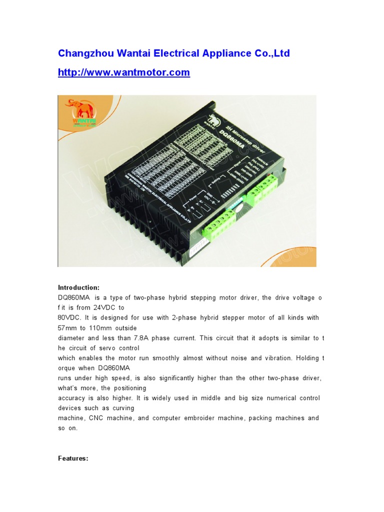 DQ860MA English | PDF | Electric Motor | Electrical Engineering