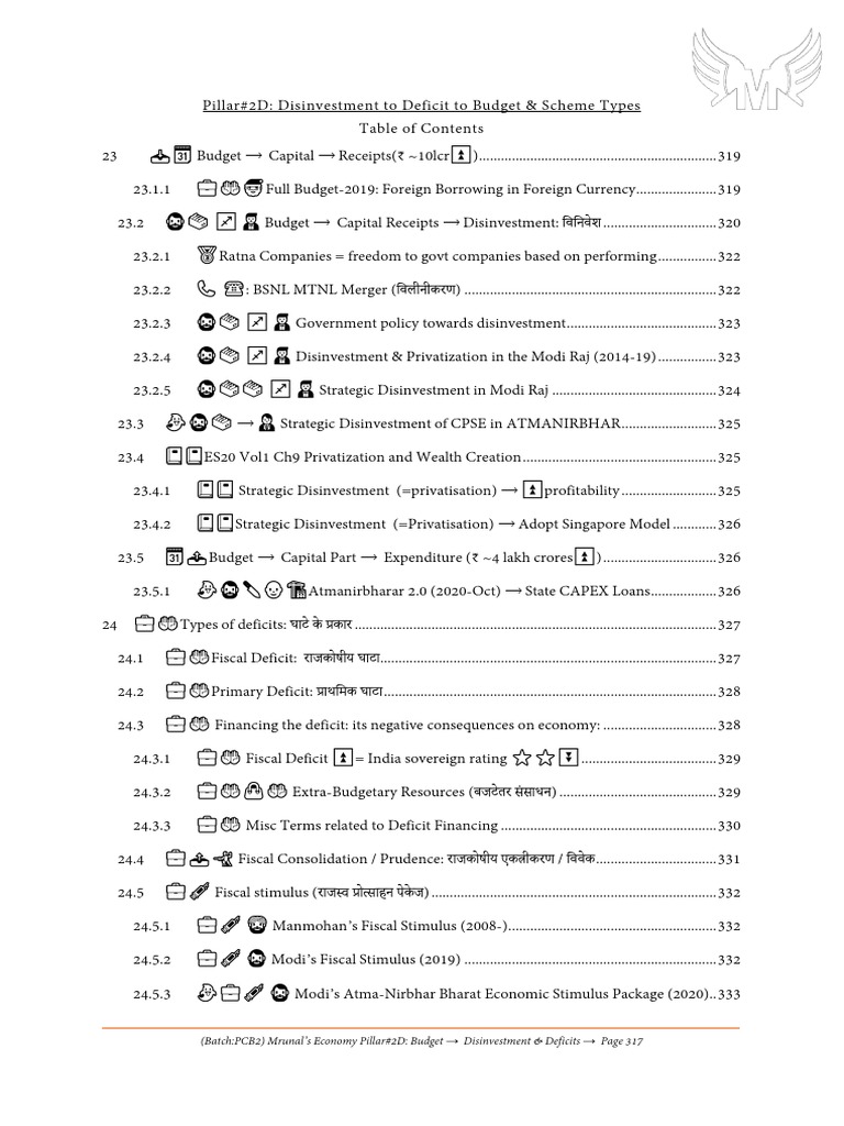 (Batch:PCB2) Mrunal's Economy Pillar#2D: Budget Disinvestment ...