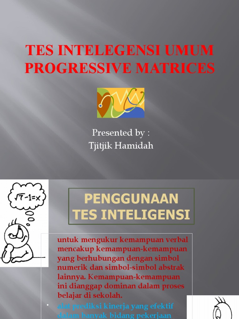 Tes Progressive Matrices dan Aplikasinya | PDF | Karier & Perkembangan