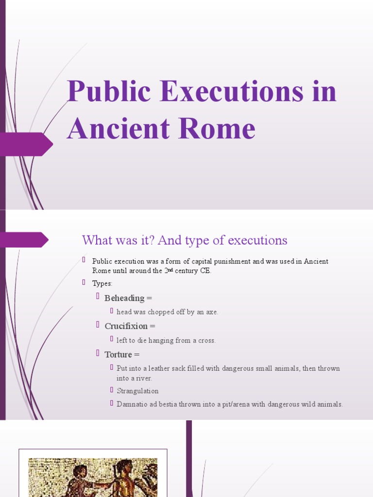 Public Executions Ancient Rome | PDF