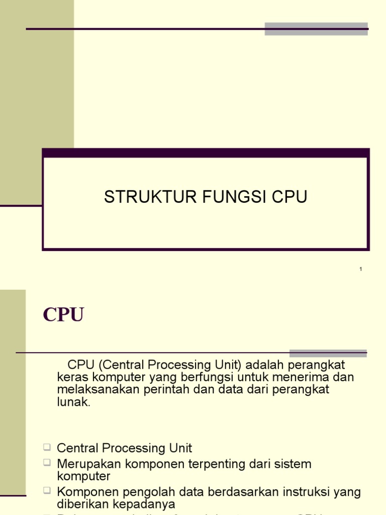 Struktur Dan Fungsi Cpu | PDF