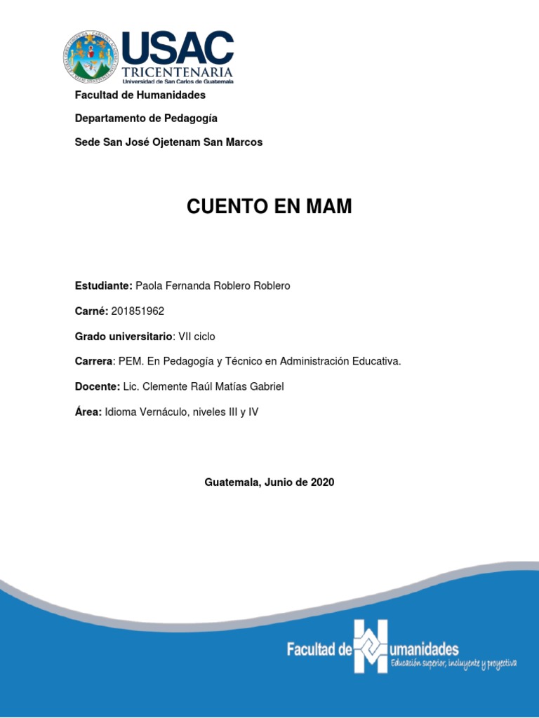 Cuento en Mam | PDF