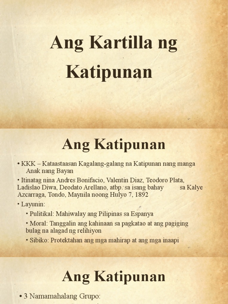 Ang Kartilla NG Katipunan | PDF