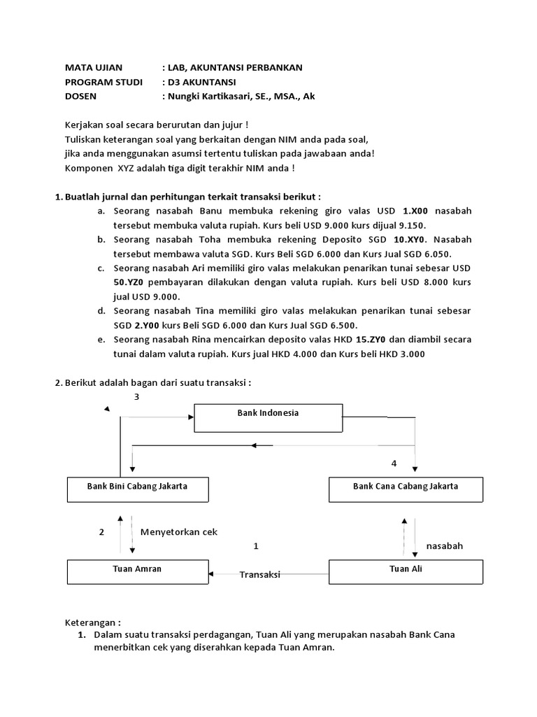 Soal Lab Akuntansi Bank | PDF