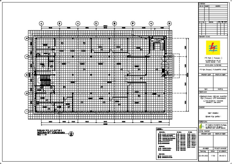 Shop Drawing Denah Keramik Lantai 1 | PDF