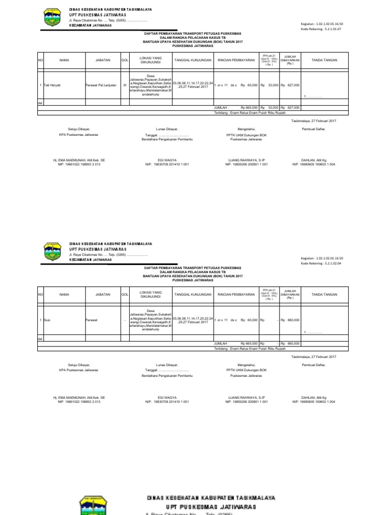 Format Hasil Pelacakan Malaria | PDF