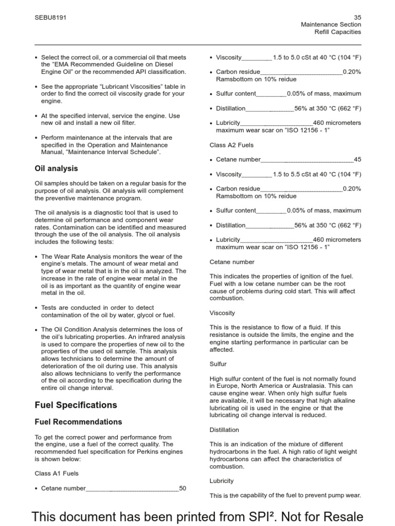 Diesel Fuel Specifications and Maintenance | PDF | Diesel Fuel | Fuel Oil