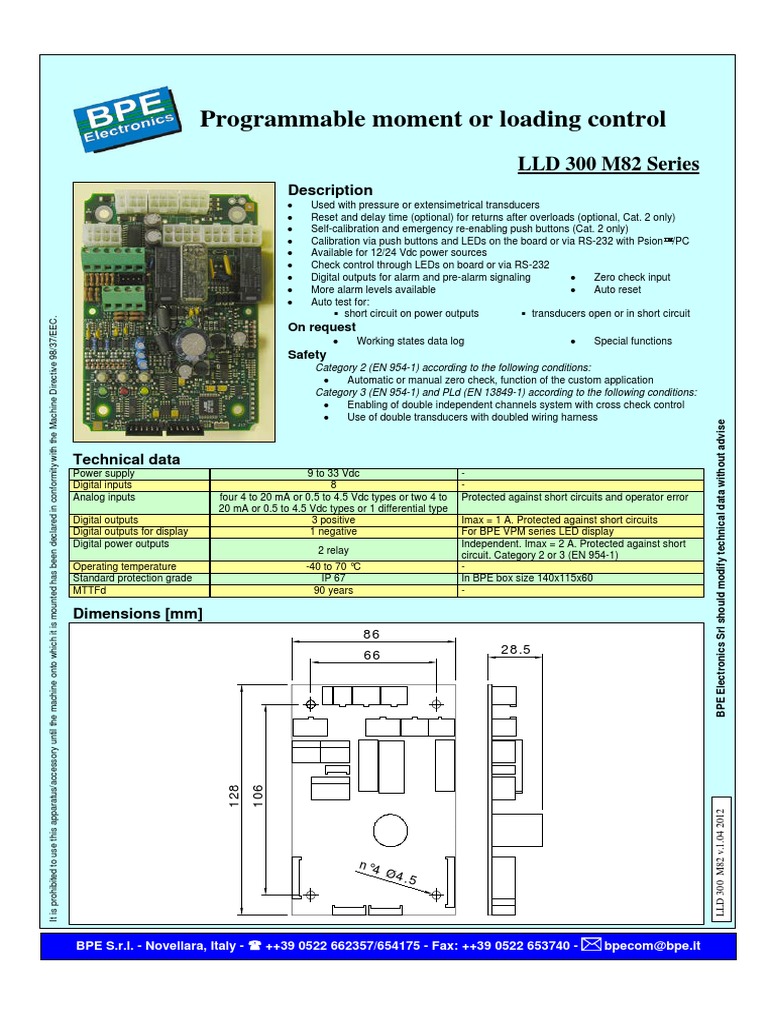 Lld300m82 Programable Moment or Loading Control | PDF | Computer ...