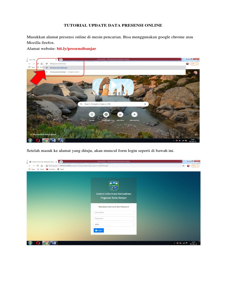 Tutorial Update Data Presensi Online | PDF