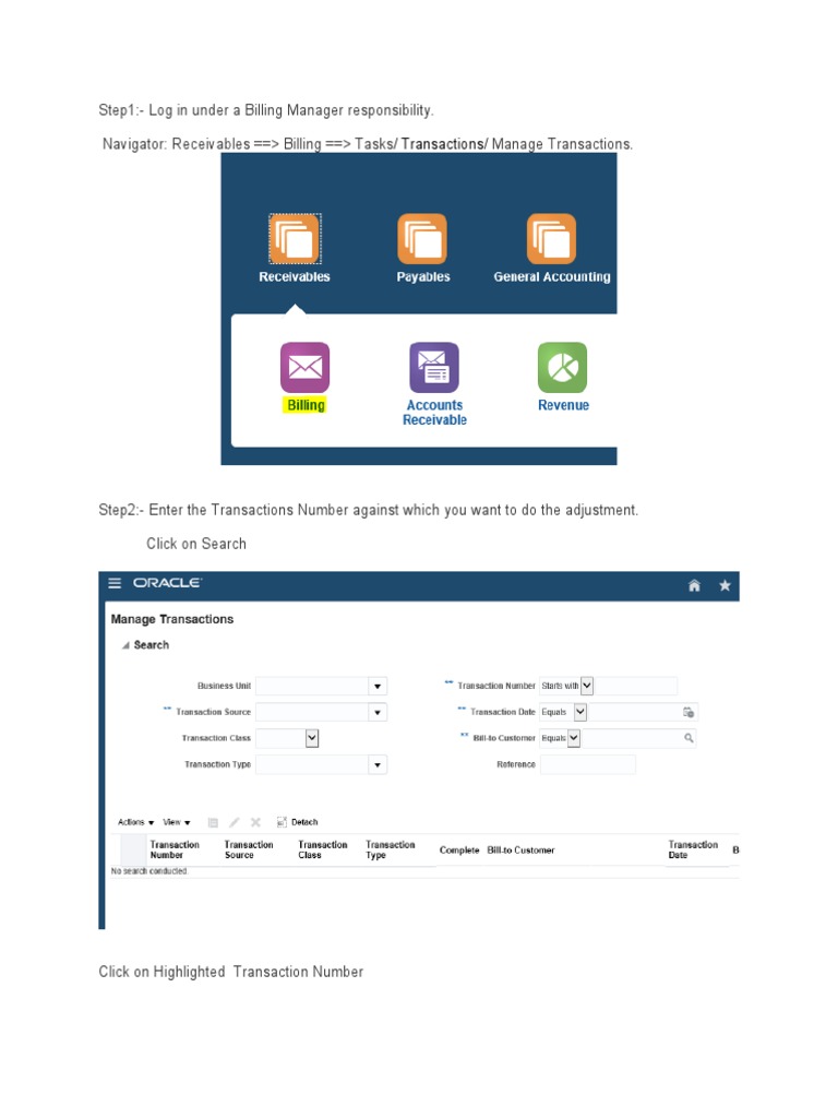 Credit Memo Oracle Fusion Pdf