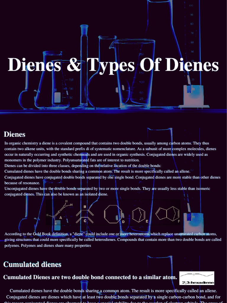 Dienes & Types of Dienes | PDF | Chemical Compounds | Organic Chemistry