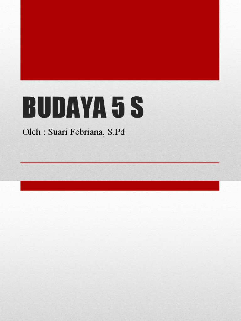 Budaya 5S | PDF