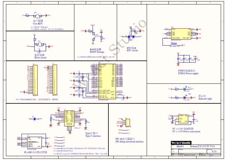 original-schematic-STM32F401CEU6 WeAct Black Pill V3.0 | PDF