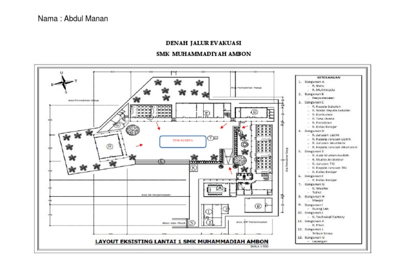 Denah Jalur Evakuasi | PDF