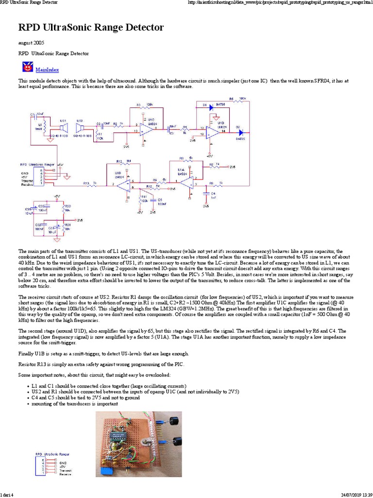 RPD UltraSonic Range Detector | Download Free PDF | Ultrasound ...