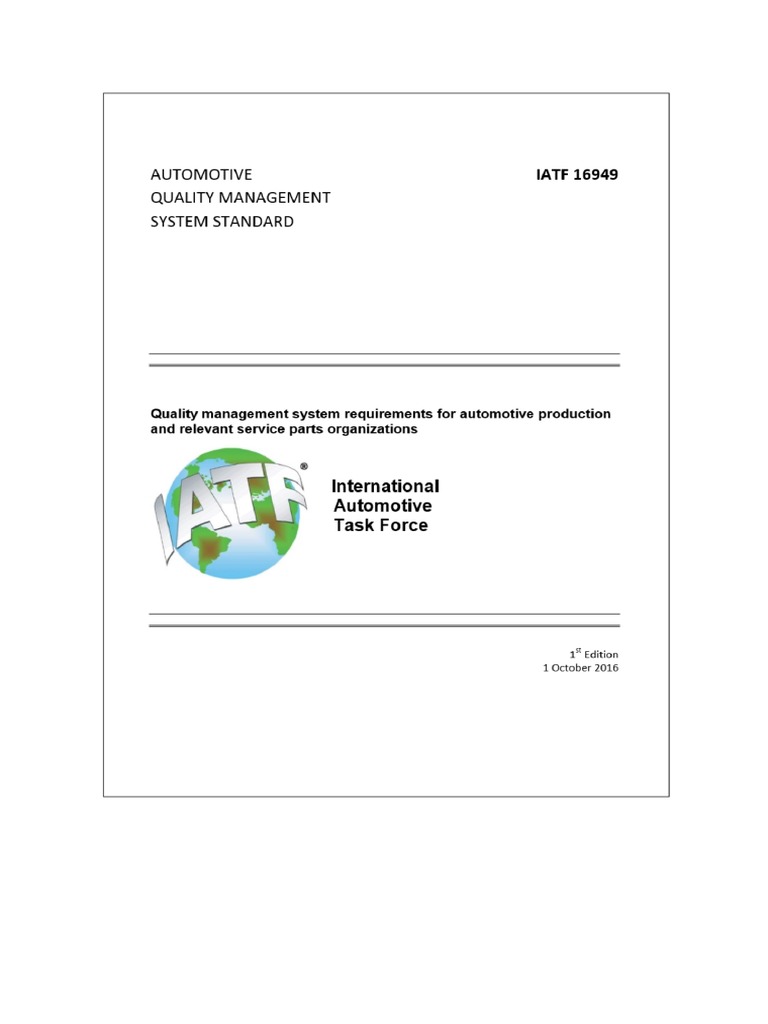 IATF 16949 - English | PDF