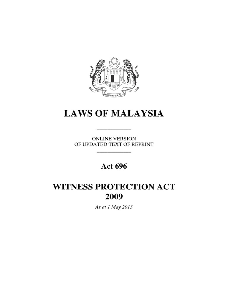 Witness Protection Act 2009 Overview | PDF | Bankruptcy | Magistrate