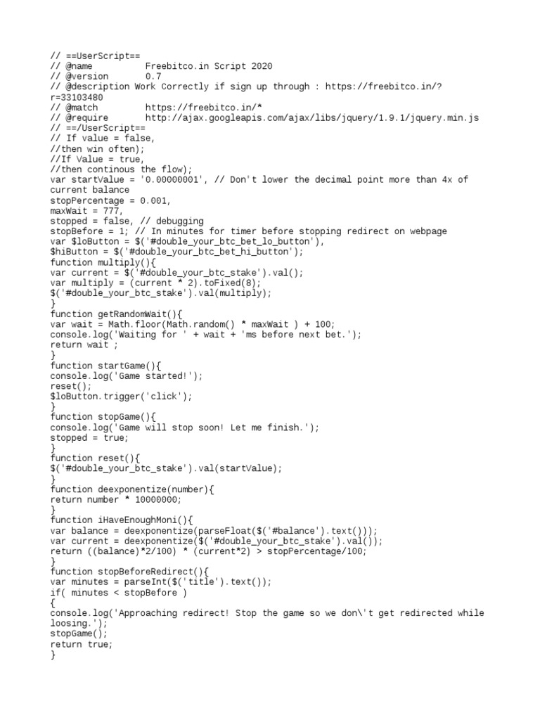 Freebitco in Script Trick 2020 Txt12 | PDF | Computer Engineering ...
