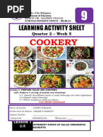 He Cookery Gr9 q2 Module-3 True | PDF | Salad | Cuisine