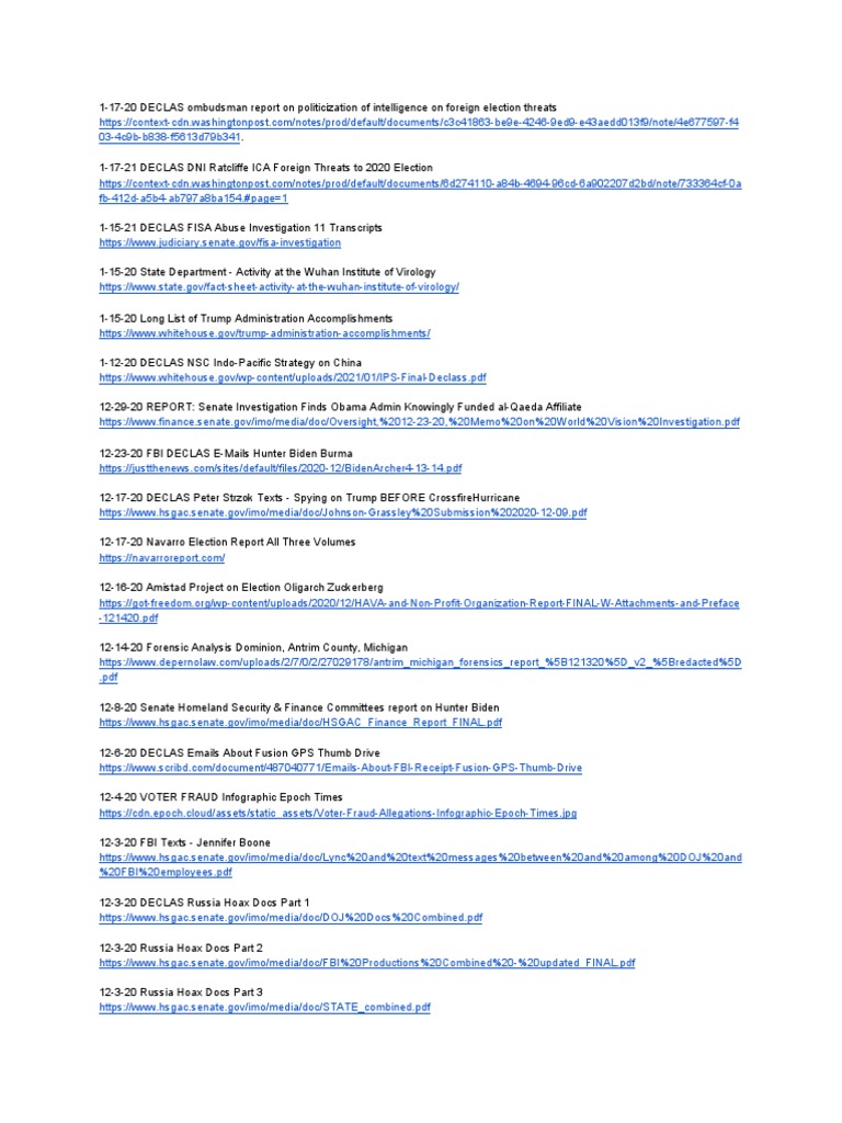 Declassified Reports on Election Threats | PDF | Judicial Watch ...