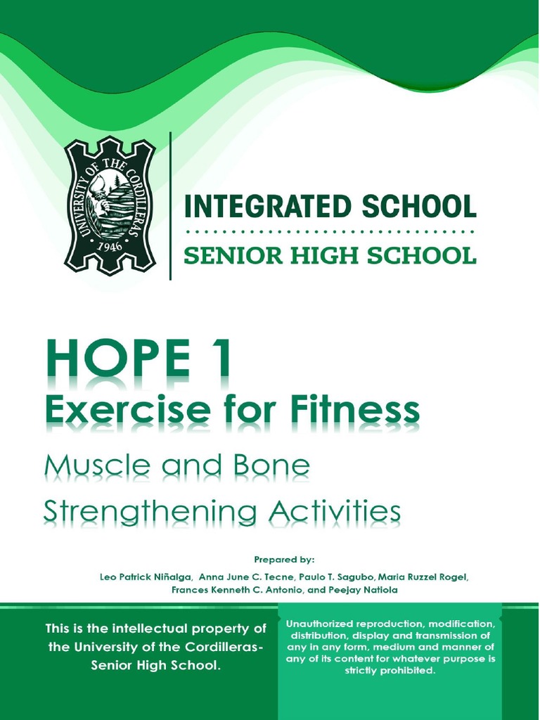 Module 1 Muscle and Bone Strengthening Activities For Canvas | PDF ...