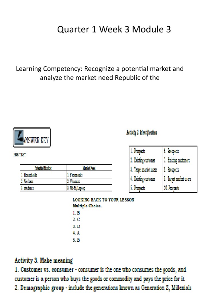 Modules 3 and 4 Key | PDF
