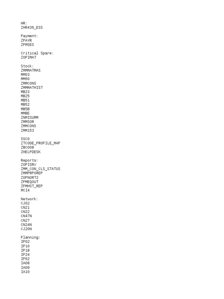 MTP Subinoy T-Codes | PDF