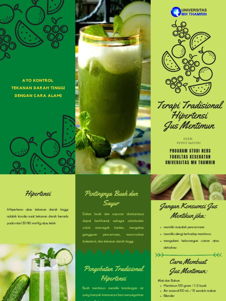 LEAFLET JUS MENTIMUN - Puput | PDF