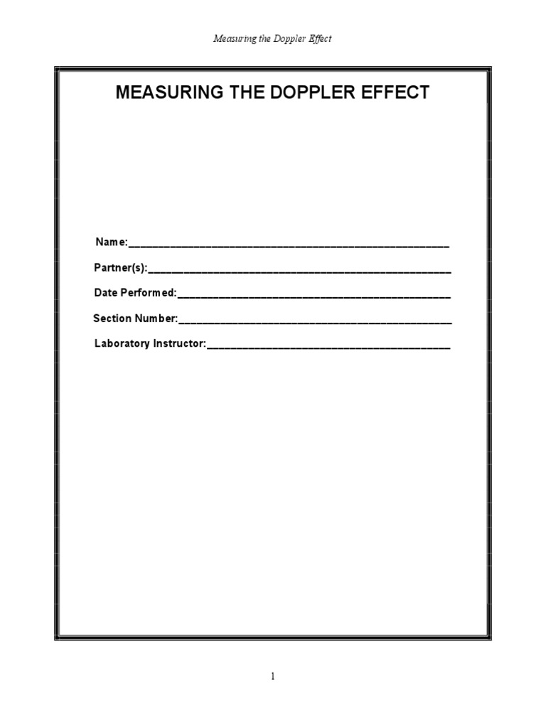 Doppler Effect | PDF | Doppler Effect | Waves