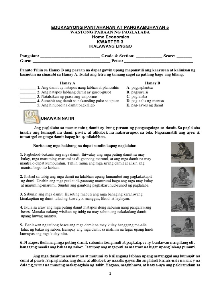 Epp - Grade5 - Module2 - Q3 - W2 (4 Pages) | PDF