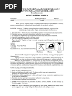 4th Quarter EPP Week 5 Worksheets No. 5 ORPEO | PDF