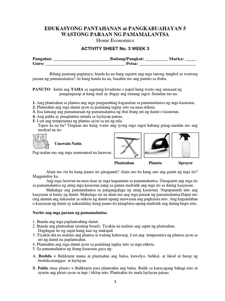 Epp - Grade5 - Module3 - Q3 - W3 (4 Pages) | PDF