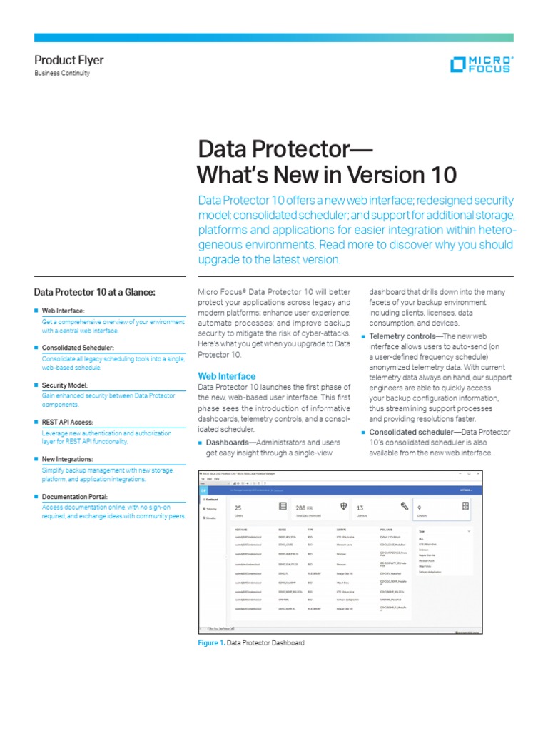 Data Protector - What's New in Version 10: Product Flyer | PDF | Web ...