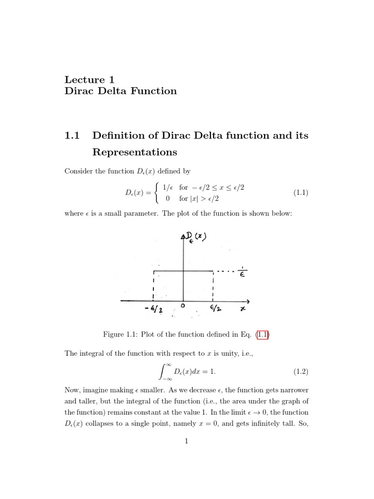 Delta Function | Download Free PDF | Function (Mathematics) | Derivative