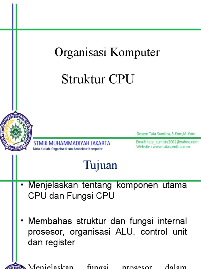Struktur dan Fungsi CPU | PDF